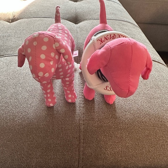 Victoria's Secret | Accents | Two Small Victorias Secret Pink Dogs No ...